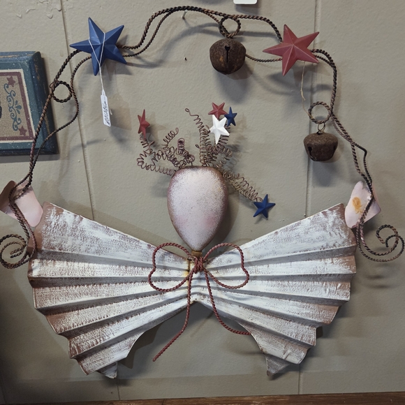 Accents | Vintage Americana Angel Decor Tin And Wire | Poshmark